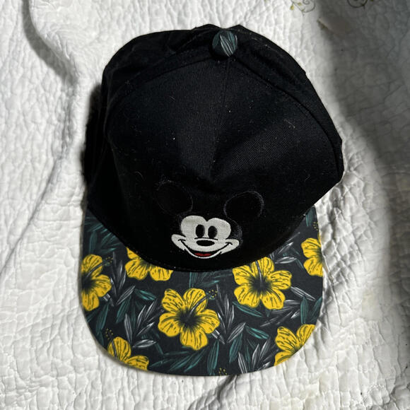 Disney | Other | Disney Mickey Mouse Hawaiian Hibiscus Yellow Flowers ...